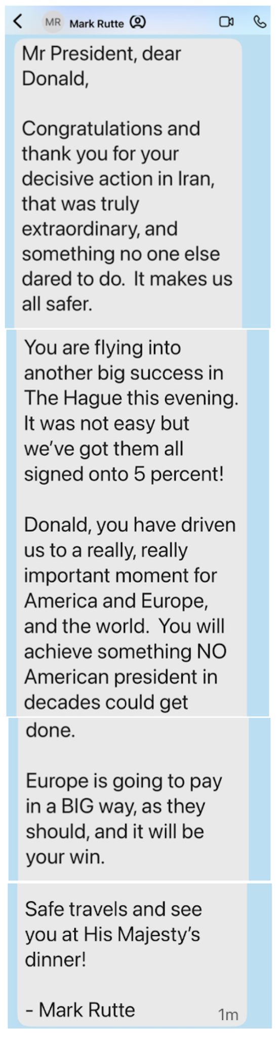 Trump ha diffuso un messaggio privato e MOLTO ruffiano del capo della ...